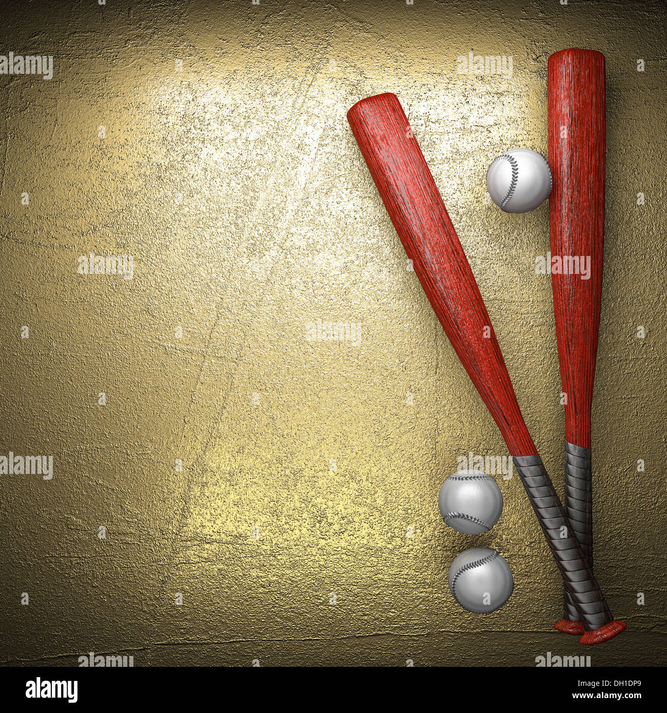 Baseball and golden wall background Stock Photo - Alamy
