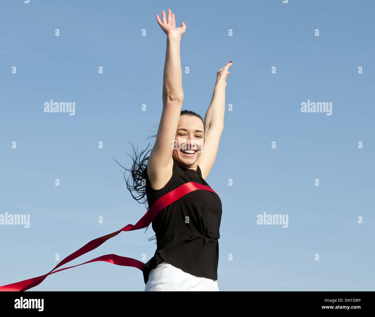 Finishing blue line hi-res stock photography and images - Alamy