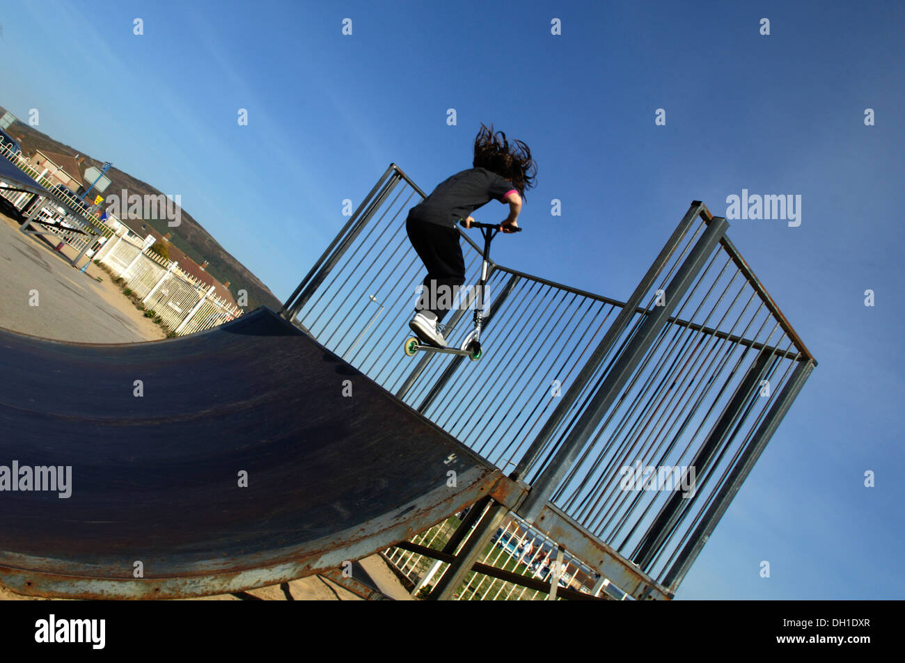 Skate park scooter hi-res stock photography and images - Alamy