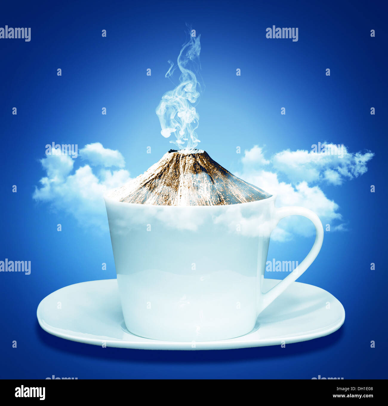 Cup coffee smoke outline hi-res stock photography and images - Alamy