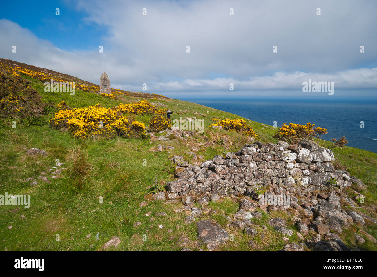 Badbea Highland Clearance village, Sutherland, coast, Highland Region ...