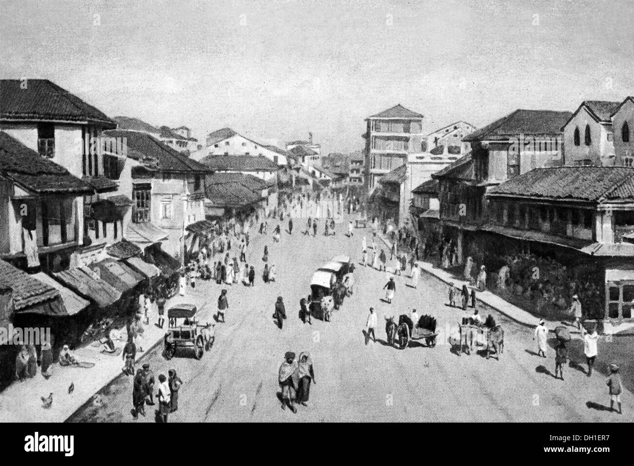 old vintage 1900s Null Bazar bombay mumbai maharashtra India - aja ...