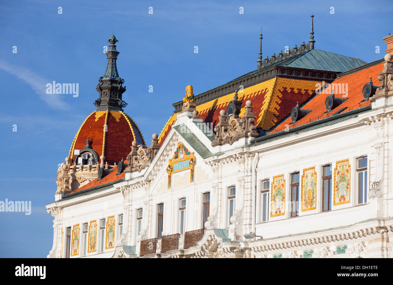 County Hall in Szechenyi Square, Pecs, Southern Transdanubia, Hungary ...
