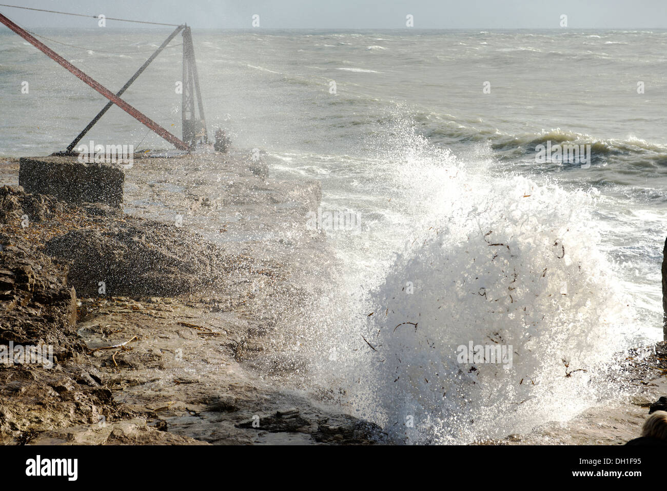 Gale at Portland Bill Stock Photo - Alamy