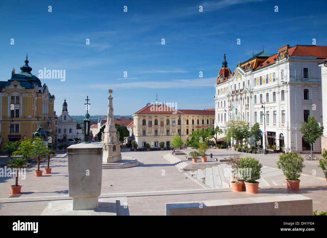 Szechenyi Square, Pecs, Southern Transdanubia, Hungary Stock Photo - Alamy