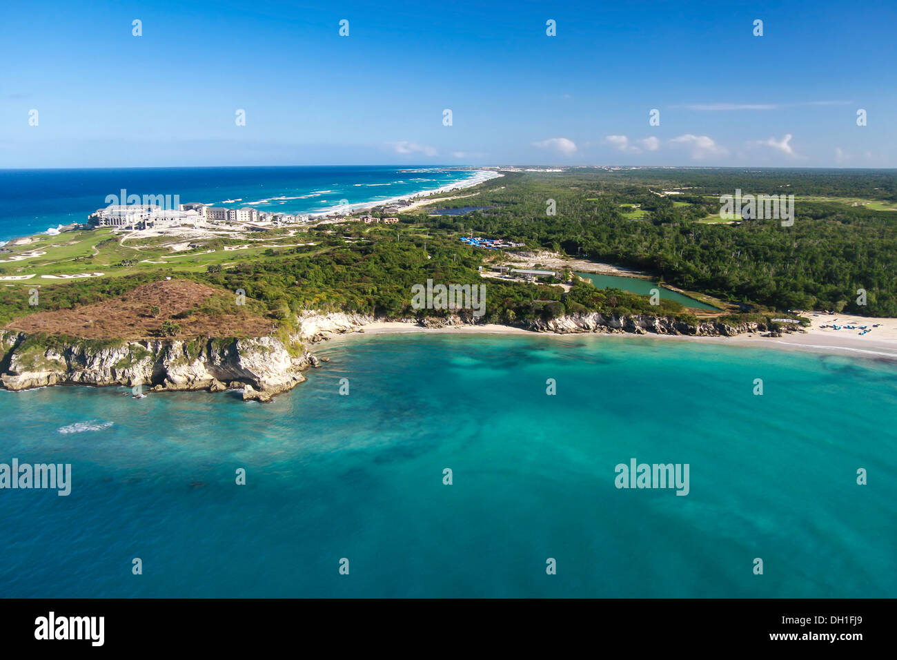 Aerial view of Macao beach, Bavaro , Dominican Republic Stock Photo - Alamy