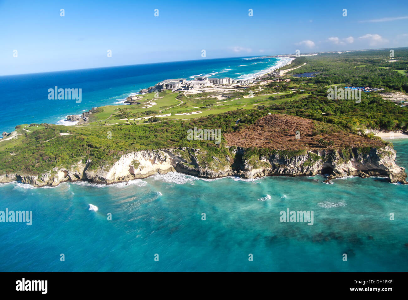 Aerial view of Macao beach, Bavaro , Dominican Republic Stock Photo - Alamy