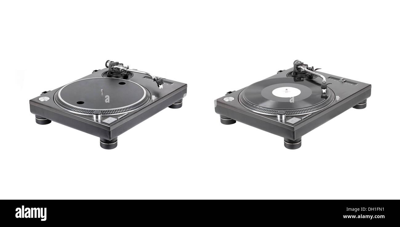 Turntable isolated on white background Stock Photo - Alamy