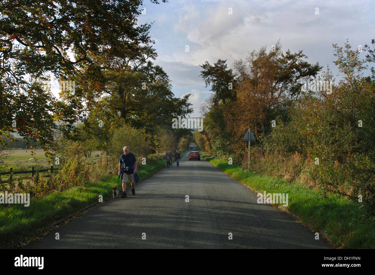 Country Road Scene,On The Staffordshire Moorlands Stock Photo - Alamy