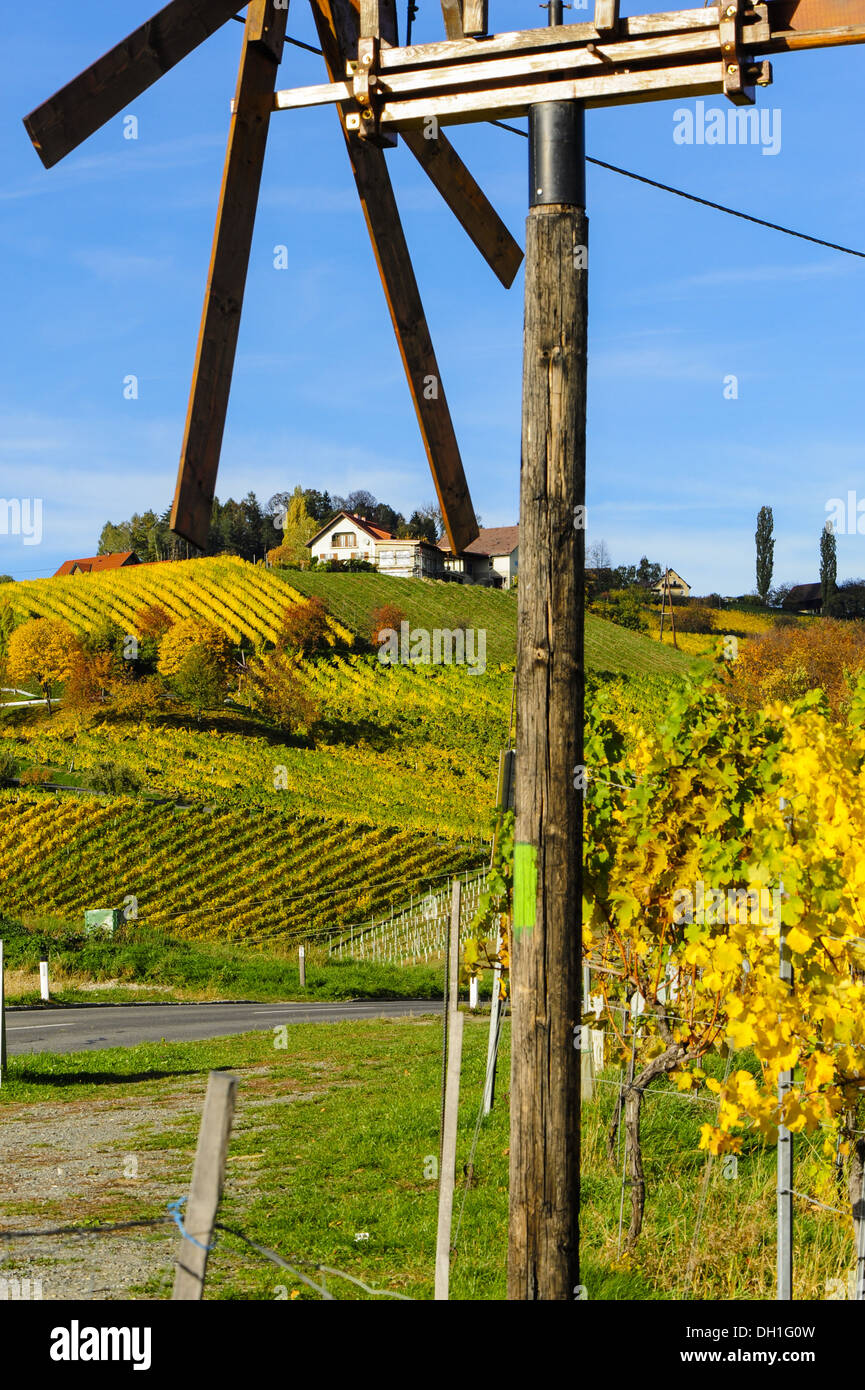 Suedsteirische Weinstrasse, Southern Styria wine route in autumn ...