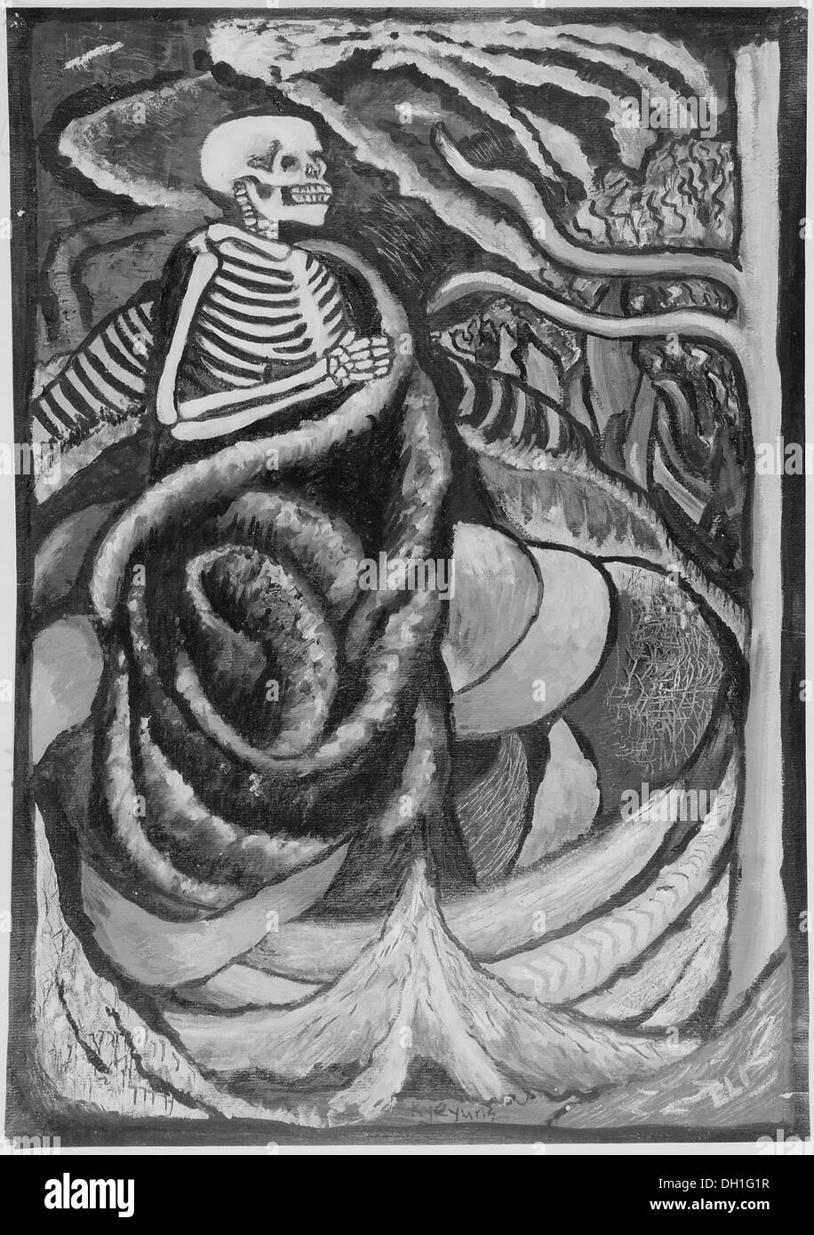 This image captures the somber theme of death, a universal human ...