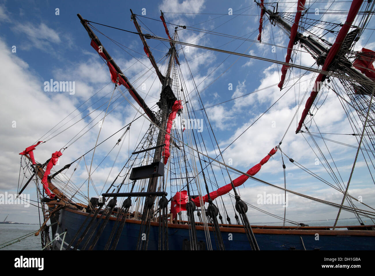 Earl of Pembroke sailing ship moored at Cowes, Isle of Wight, Hampshire ...
