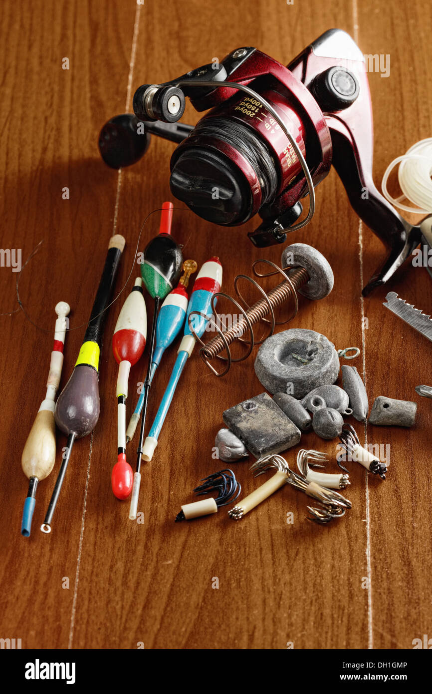 Various fishing tackle hi-res stock photography and images - Alamy