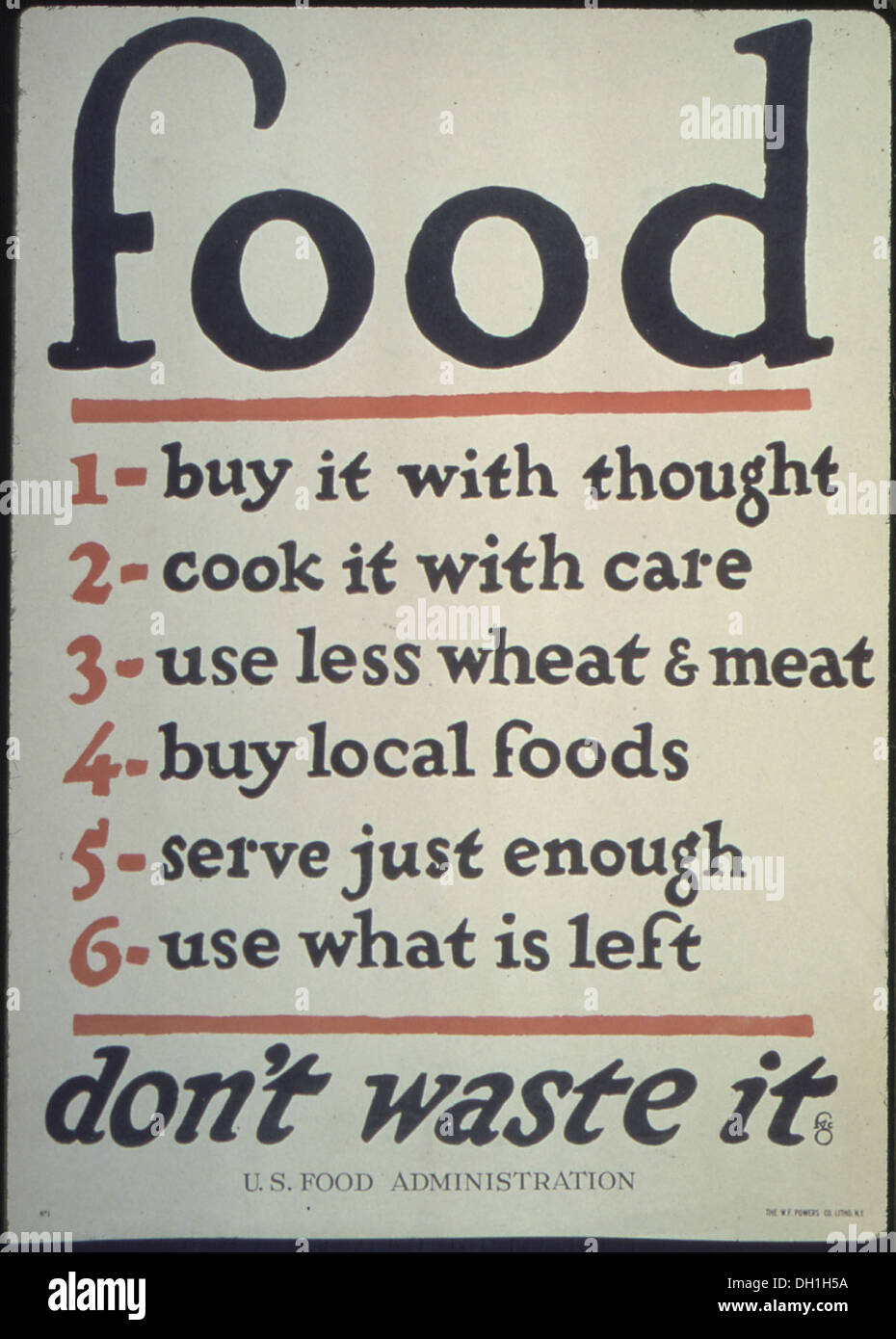 Food. 1-buy it with thought, 2-cook it with care, 3-use less wheat and ...