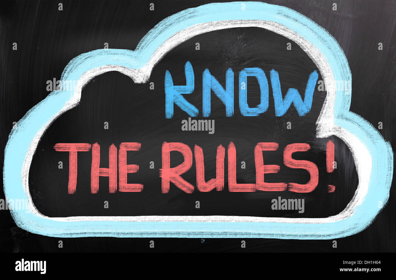 Know The Rules Concept Stock Photo - Alamy
