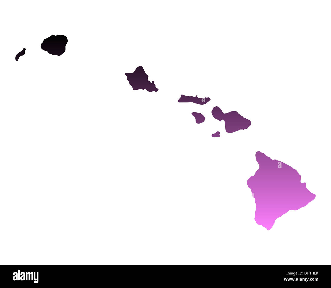 Map of Hawaii Stock Photo - Alamy