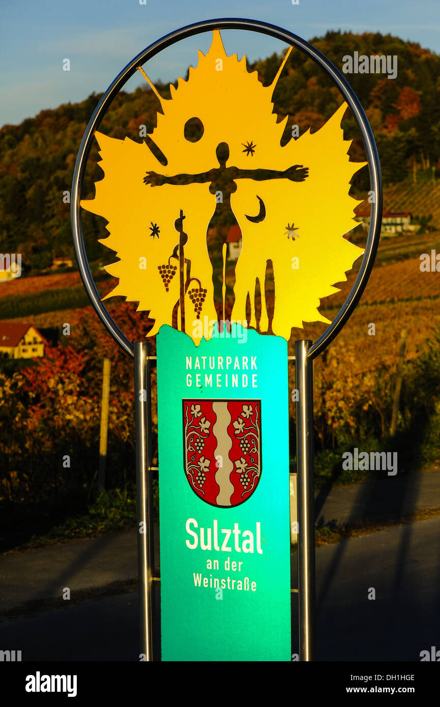 Suedsteirische Weinstrasse, Southern Styria wine route in autumn ...