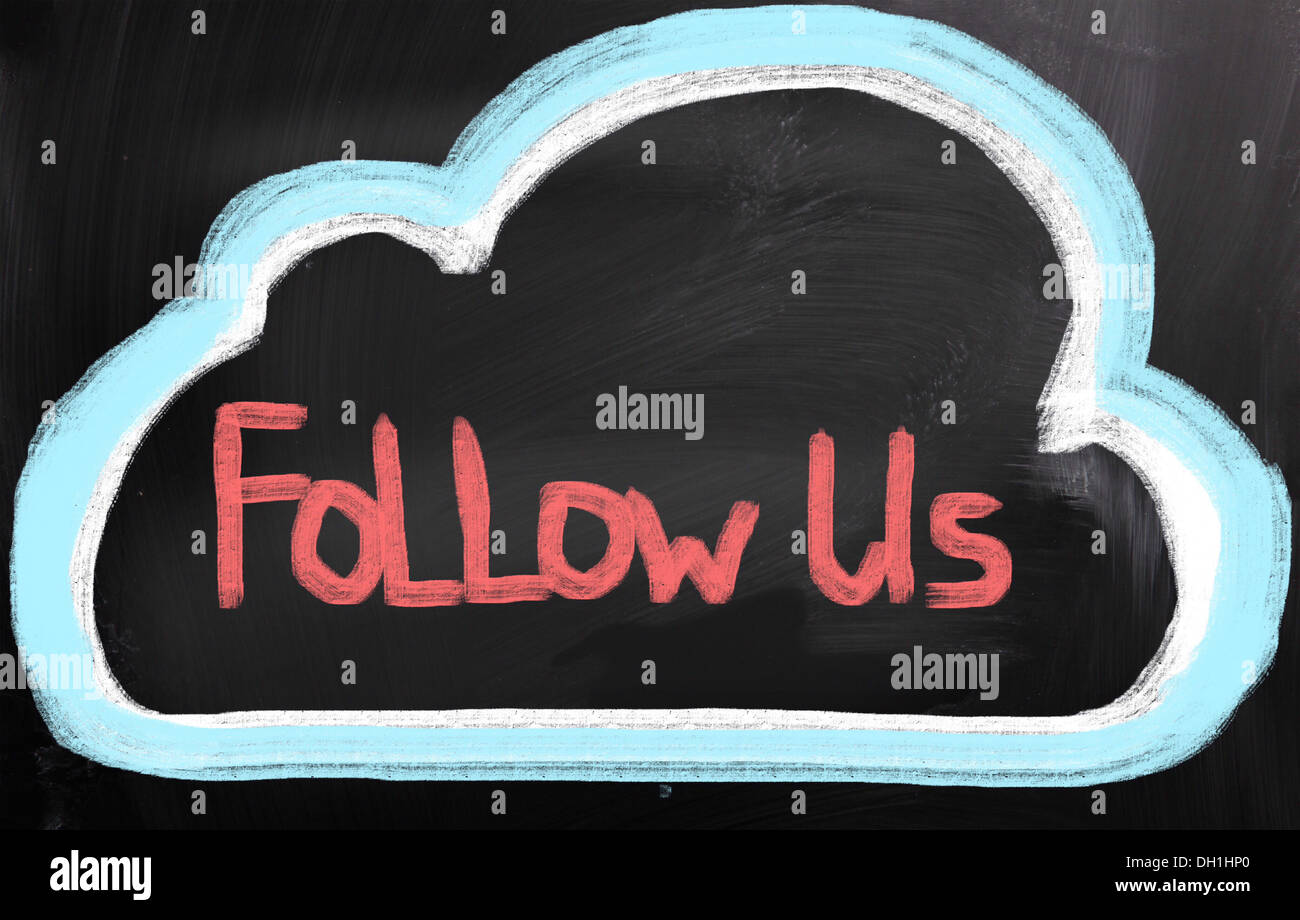 Follow Us Concept Stock Photo - Alamy