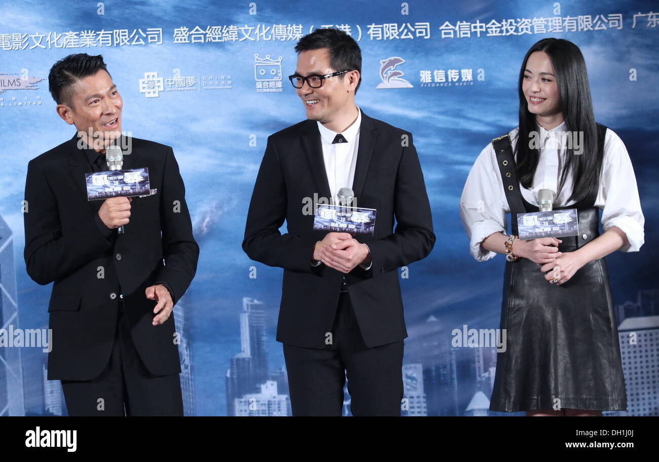 Beijing, China. 27th Oct, 2013. Actors Andy Lau, Ka Tung Lam and ...