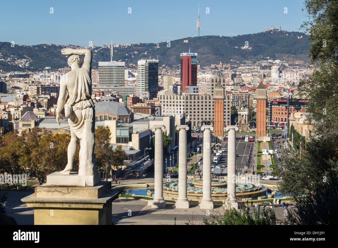 Barcelona montjuic view hi-res stock photography and images - Alamy