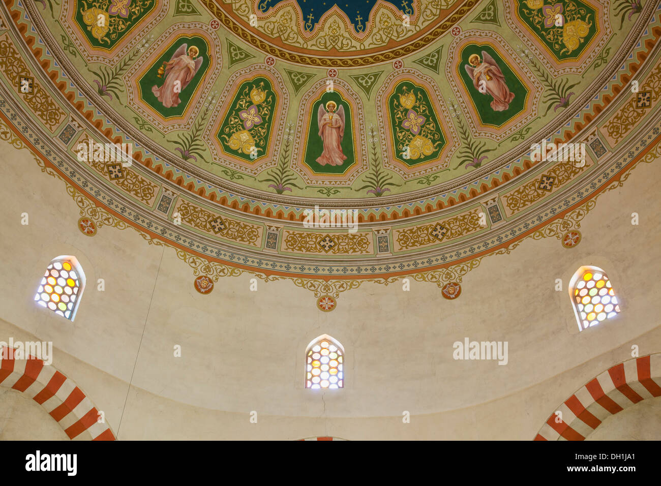 Ceiling of Mosque Church, Pecs, Southern Transdanubia, Hungary Stock ...