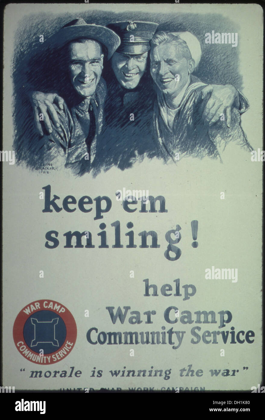 Keep 'em smiling5E Help War Camp Community Service. morale is winning ...
