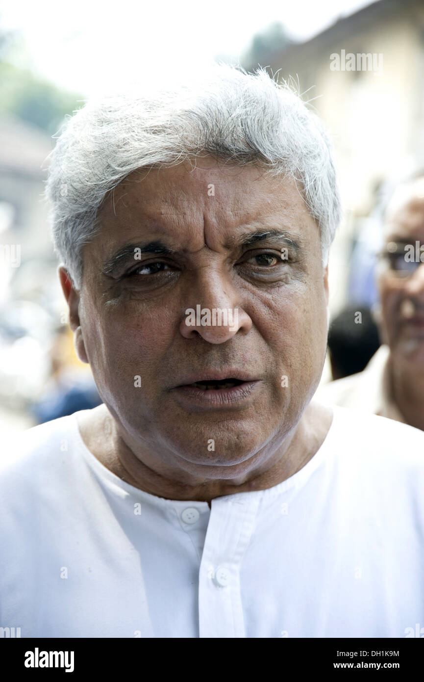 Bollywood hindi film lyricist Javed Akhtar Stock Photo - Alamy
