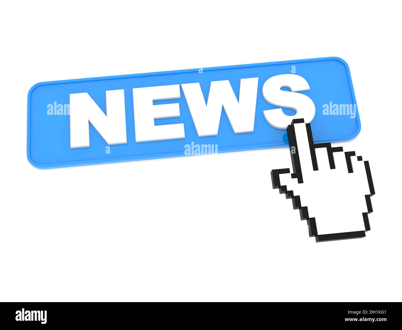 Click button press hand cursor Cut Out Stock Images & Pictures - Alamy