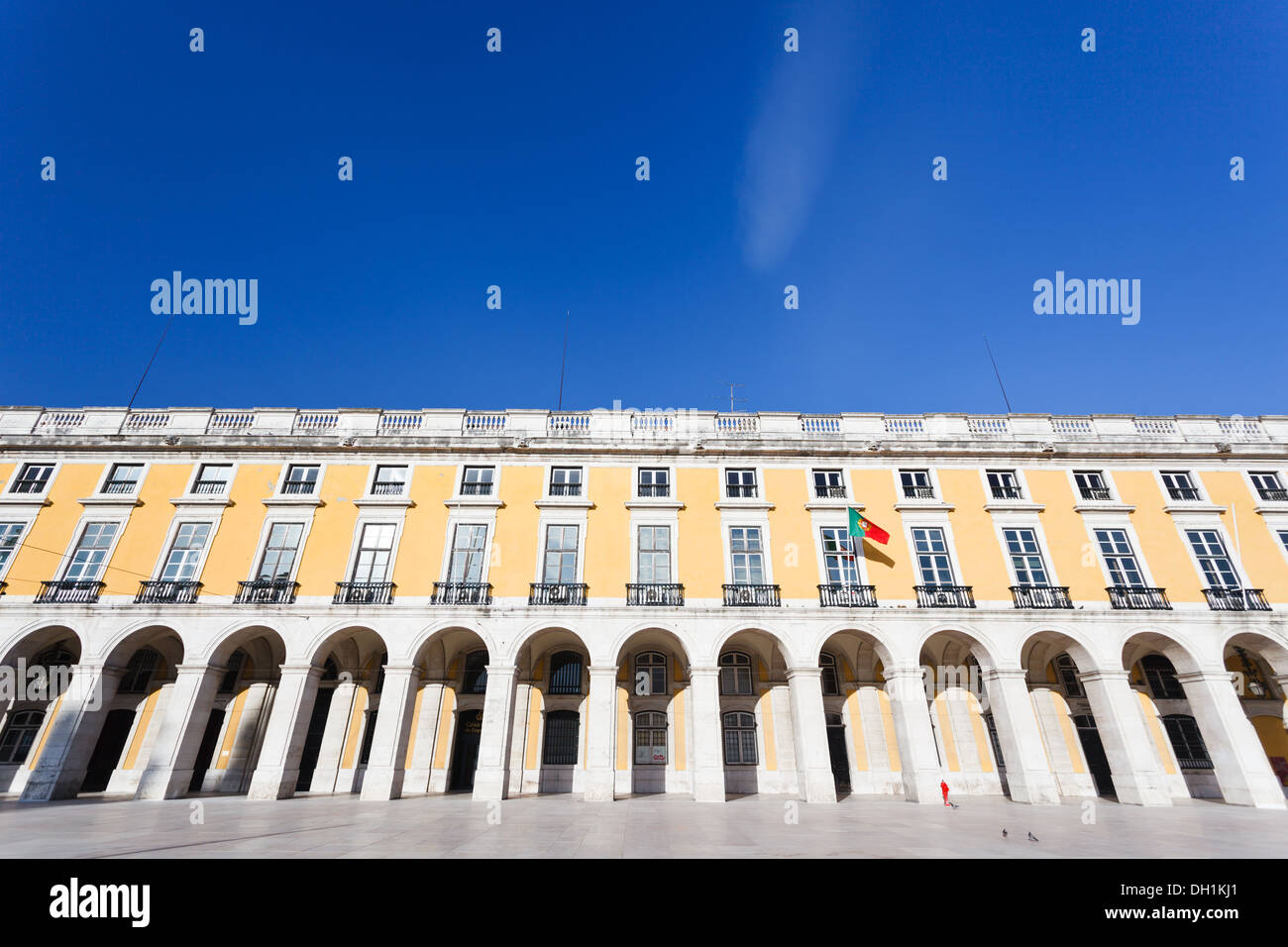 Facade of the palace buildings surrounding the very large Commercial ...