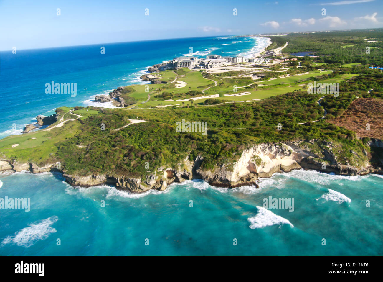 Aerial view of Macao beach, Bavaro , Dominican Republic Stock Photo - Alamy