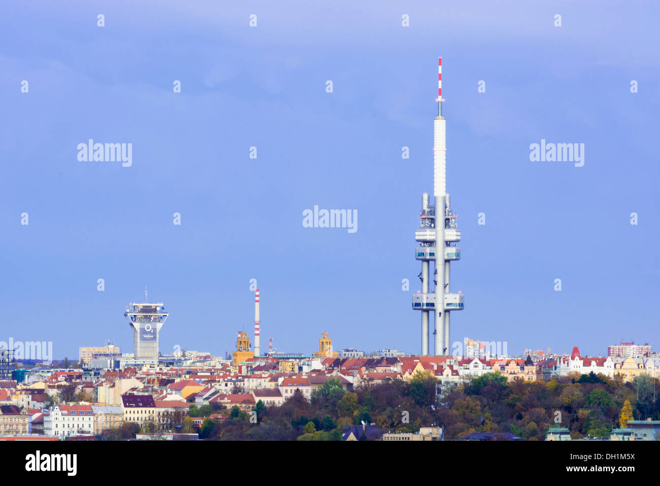 modern architecture, Zizkov TV Tower, Prague, Czech Republic Stock ...