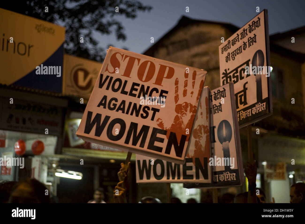stop violence against women posters by protesters of Delhi gang rape ...