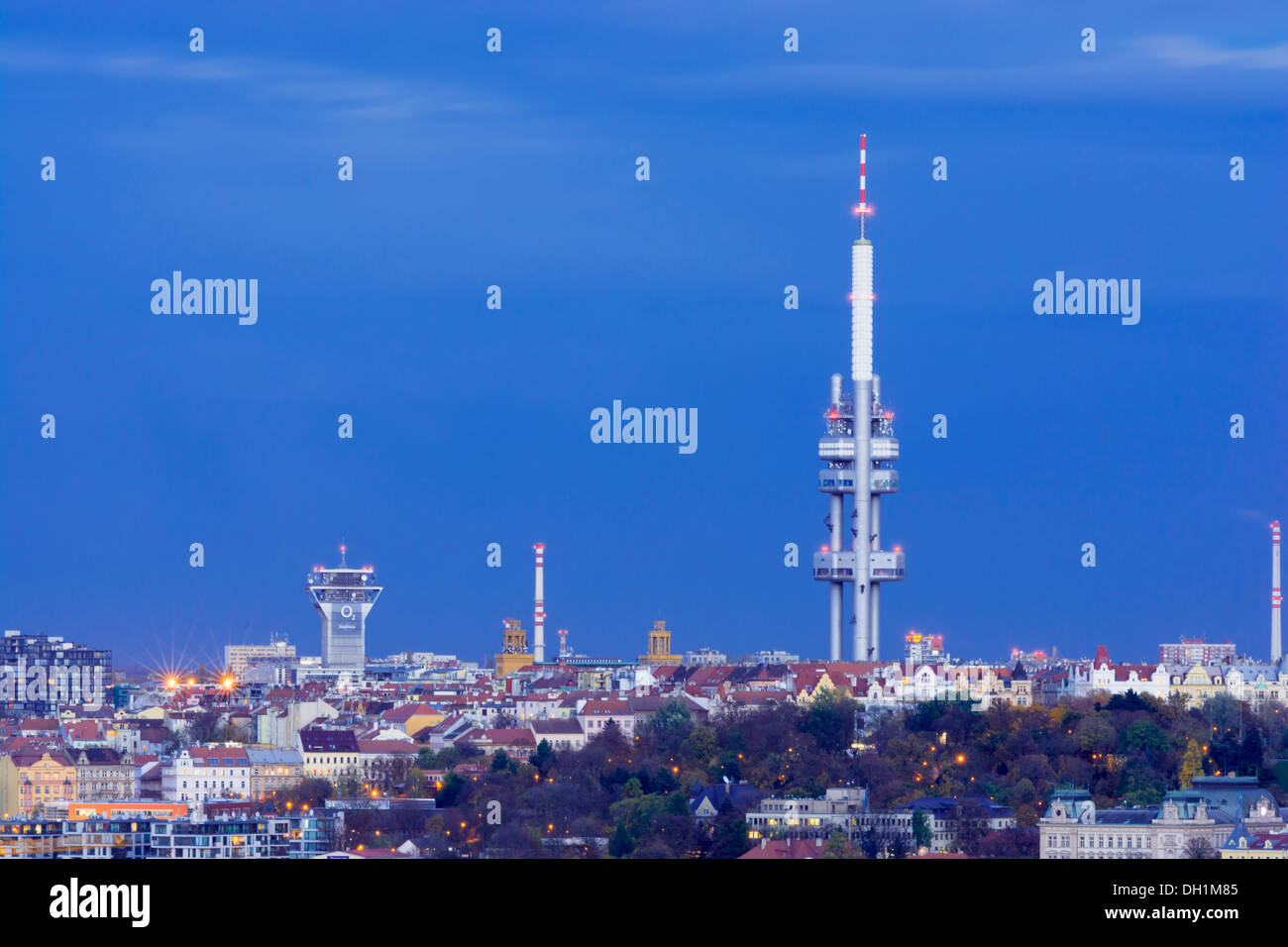 modern architecture, Zizkov TV Tower, Prague, Czech Republic Stock ...