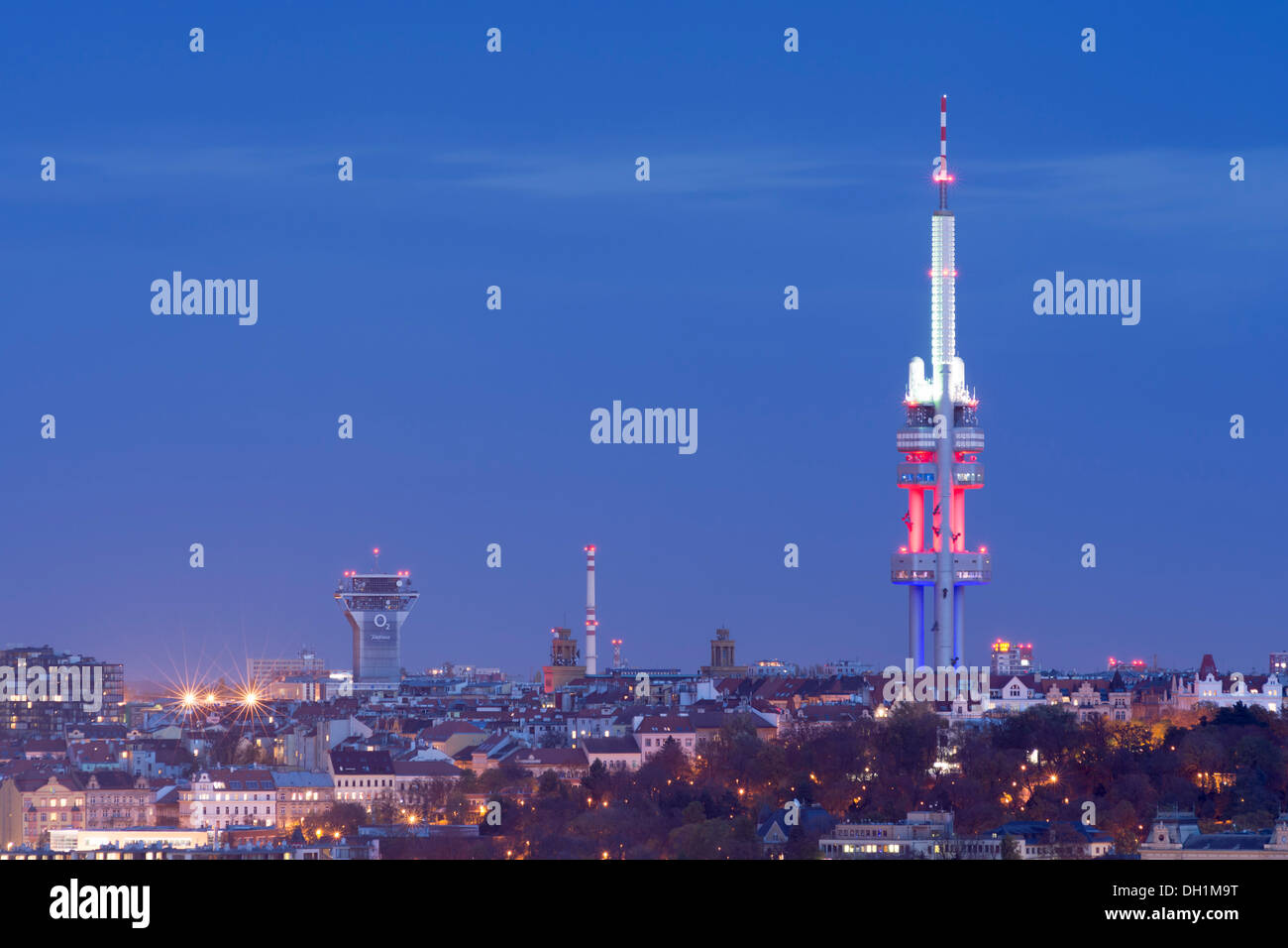 modern architecture, Zizkov TV Tower, Prague, Czech Republic Stock ...