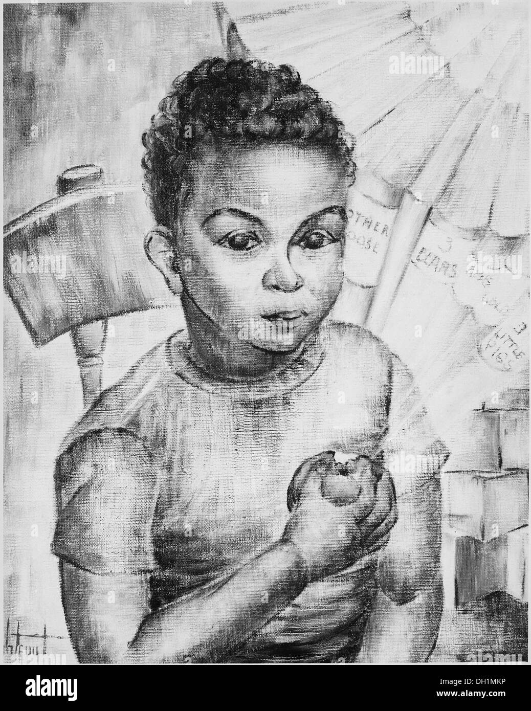 A portrait of a child, offering a glimpse into childhood during the era ...