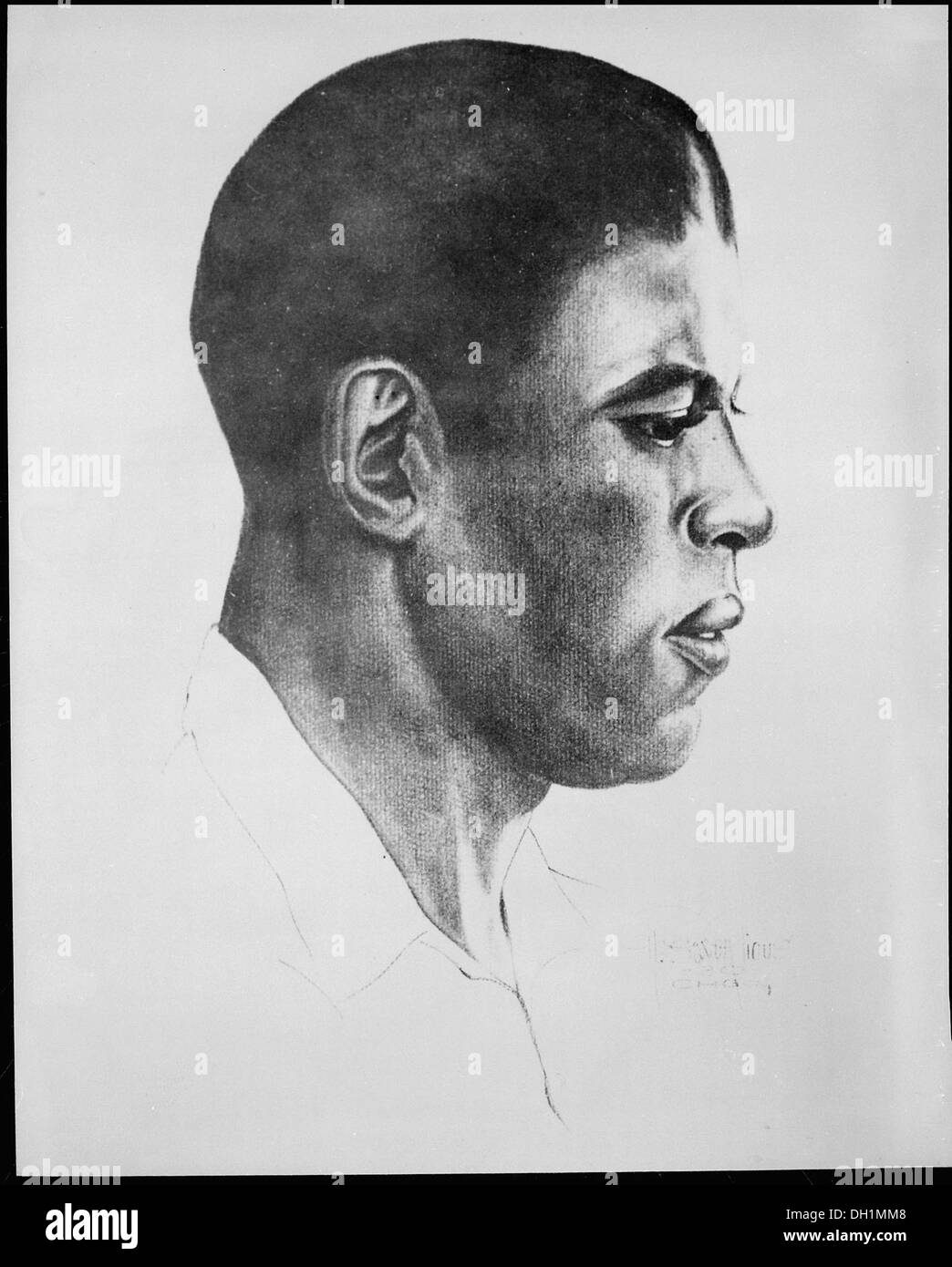 A formal portrait of Roland Hayes, a renowned African American tenor ...