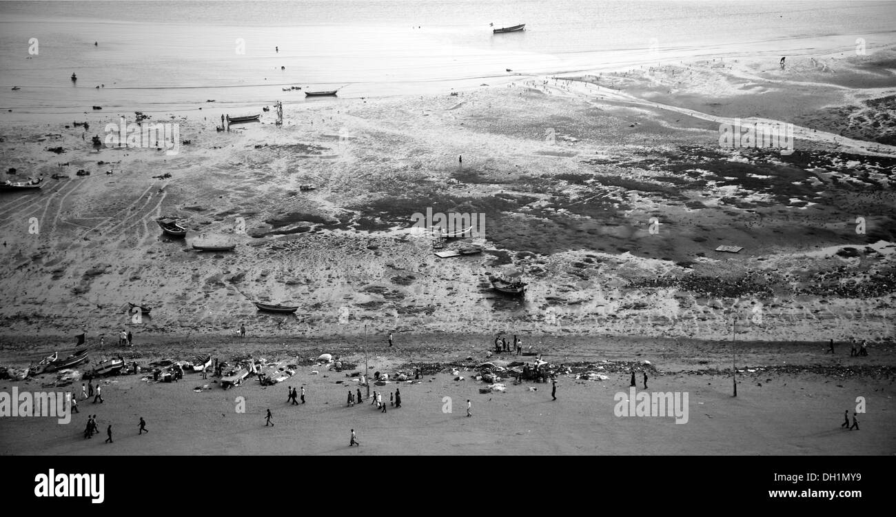 aerial beach girgaon chowpatty mumbai maharashtra India Stock Photo - Alamy
