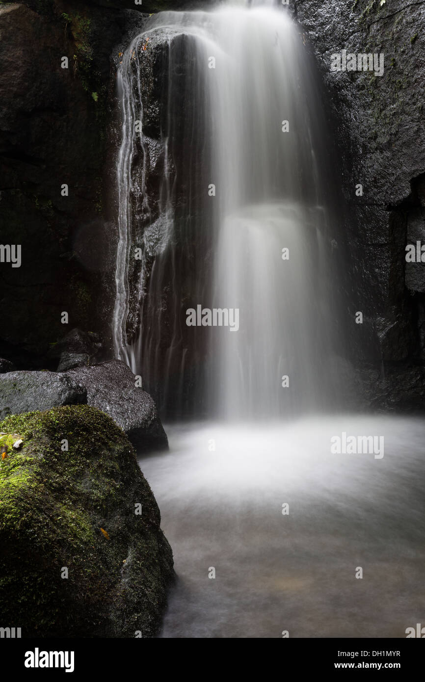 Waterfall In The Uk Derbyshire Stock Photo - Alamy