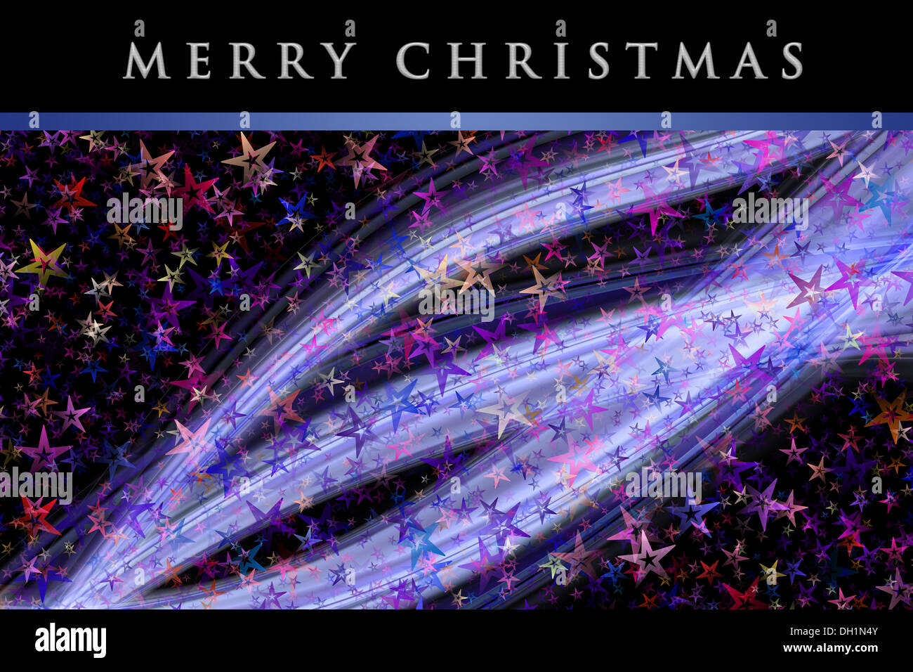 Fantastic Christmas wave design with glowing stars Stock Photo - Alamy