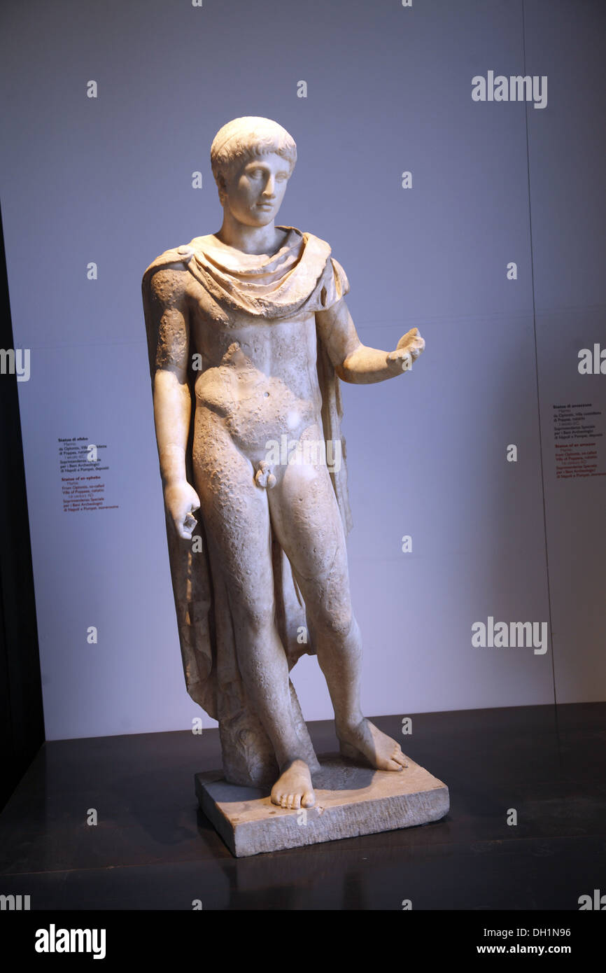ephebos sculpture Italy Europe Stock Photo - Alamy