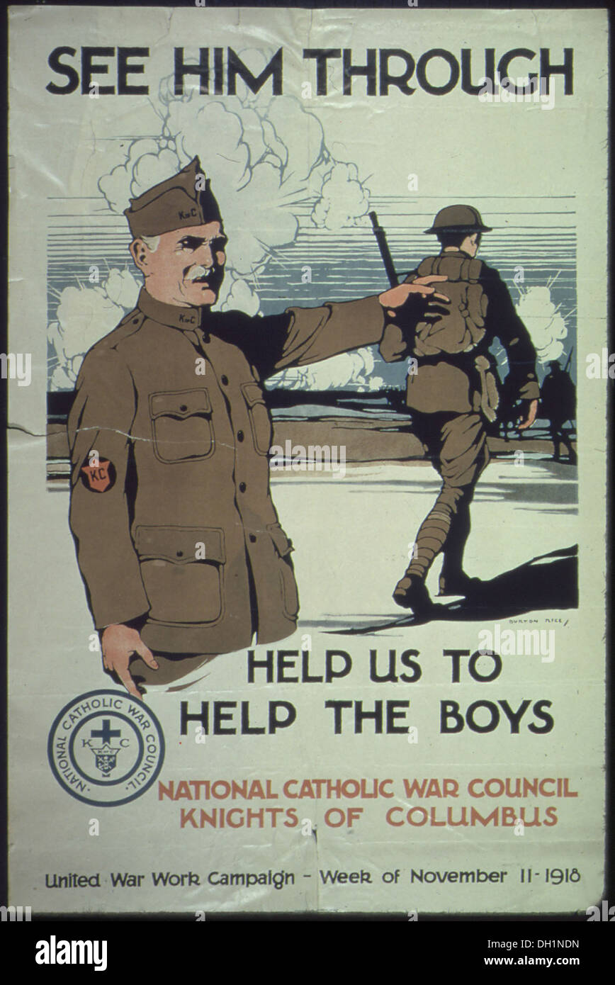 This poster, created by the National Catholic War Council Knights of ...