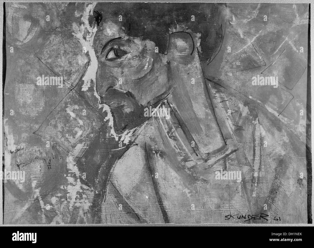 A self-portrait from 1961 captures the artist's personal image during ...