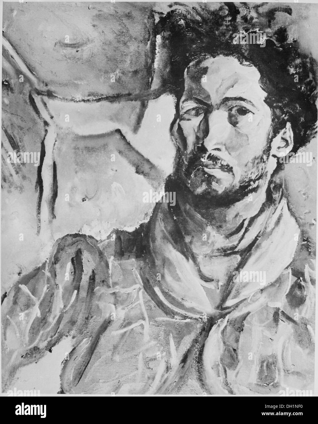 A self-portrait capturing the likeness of an unidentified artist. The ...