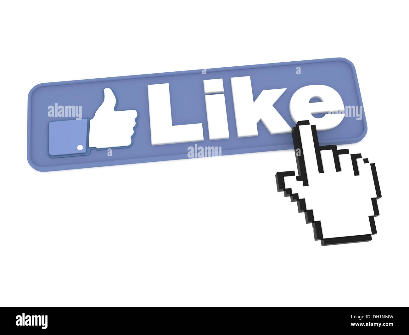 Web Button Like. Isolated on White Background Stock Photo - Alamy