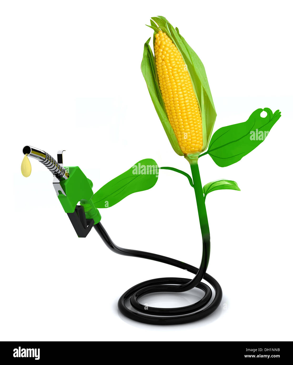 maize and fuel pump, 3d illustration Stock Photo - Alamy