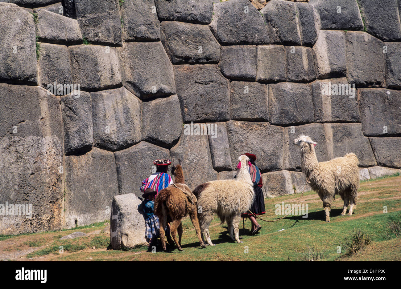 Saqsayhuaman, inca fortification. Sacred Valley. Cuzco area. Peru Stock ...