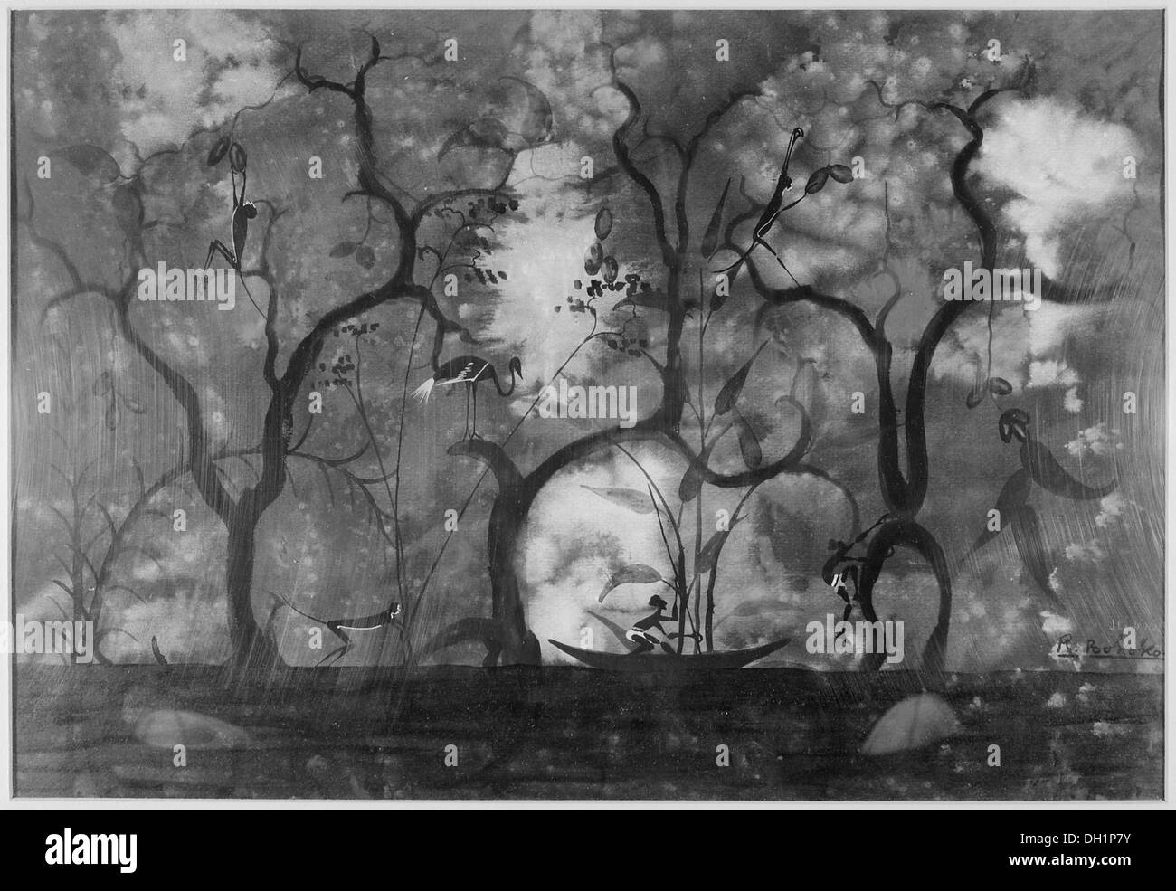 This image depicts a section of a forest, showcasing its natural ...