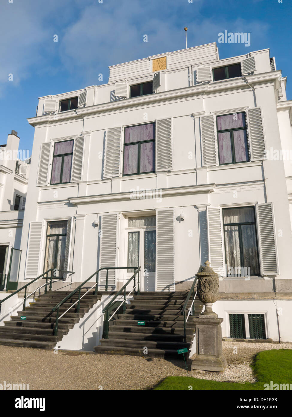 Rear facade of Soestdijk Palace, the former residency of the late Queen ...