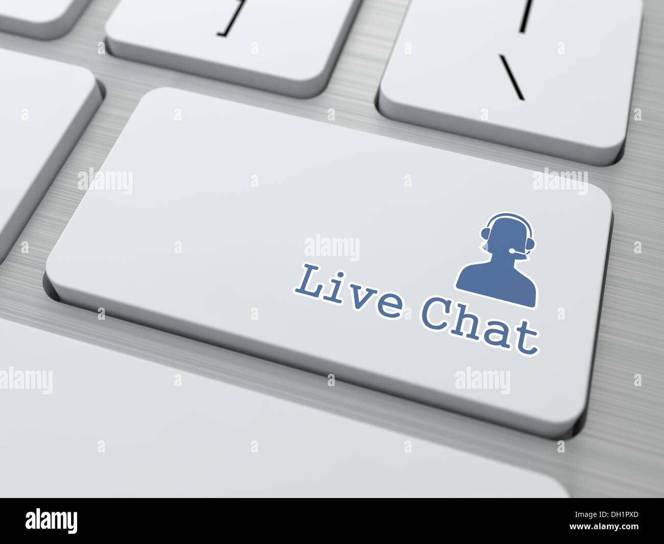 Live Chat Button on Modern Computer Keyboard Stock Photo - Alamy