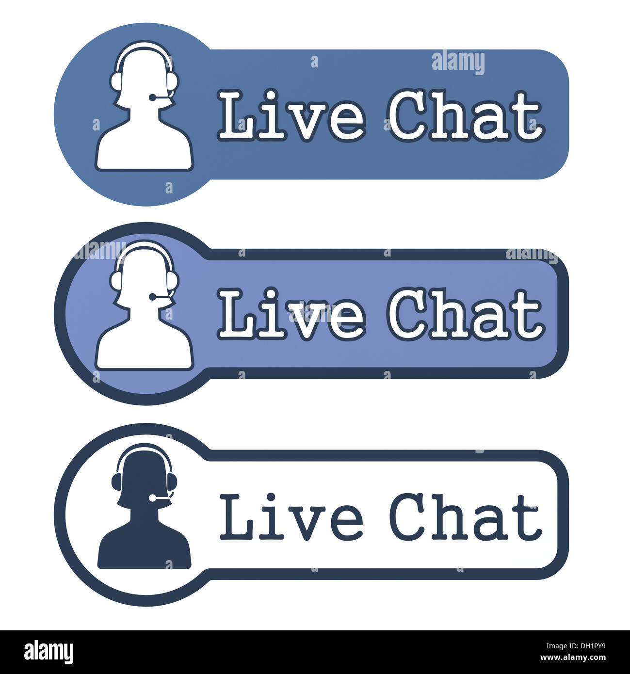 Live chat icon black website hi-res stock photography and images - Alamy
